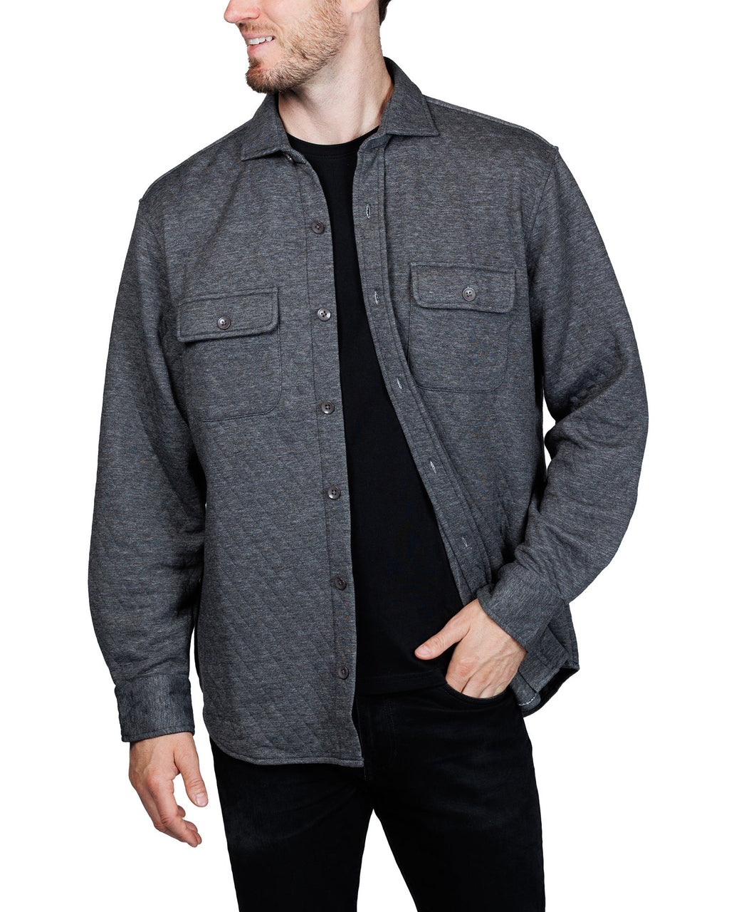 Breeze Break Quilted Sweater Shirt - Mens Overshirts - TailorByrd